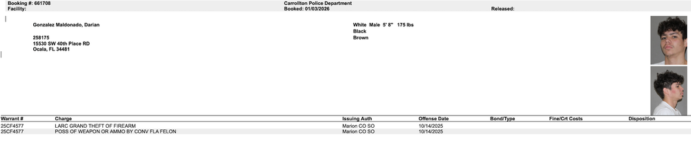 Ocala Man on Pretrial Release in Gainesville Arrested in Texas on ...