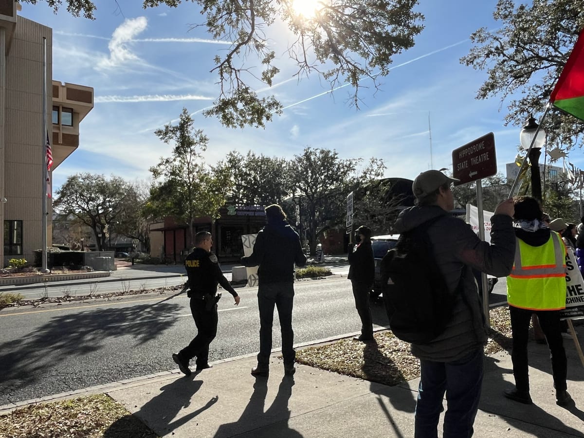 Gainesville Protesters Rally at City Hall on Inauguration Day/ Martin ...
